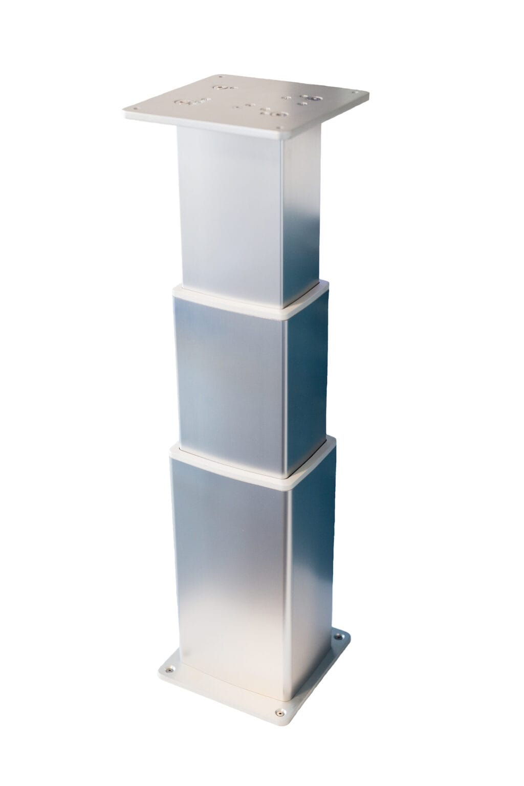 Electric table leg, 3 rectangular stages, aluminum - 12V - NL2388 ...